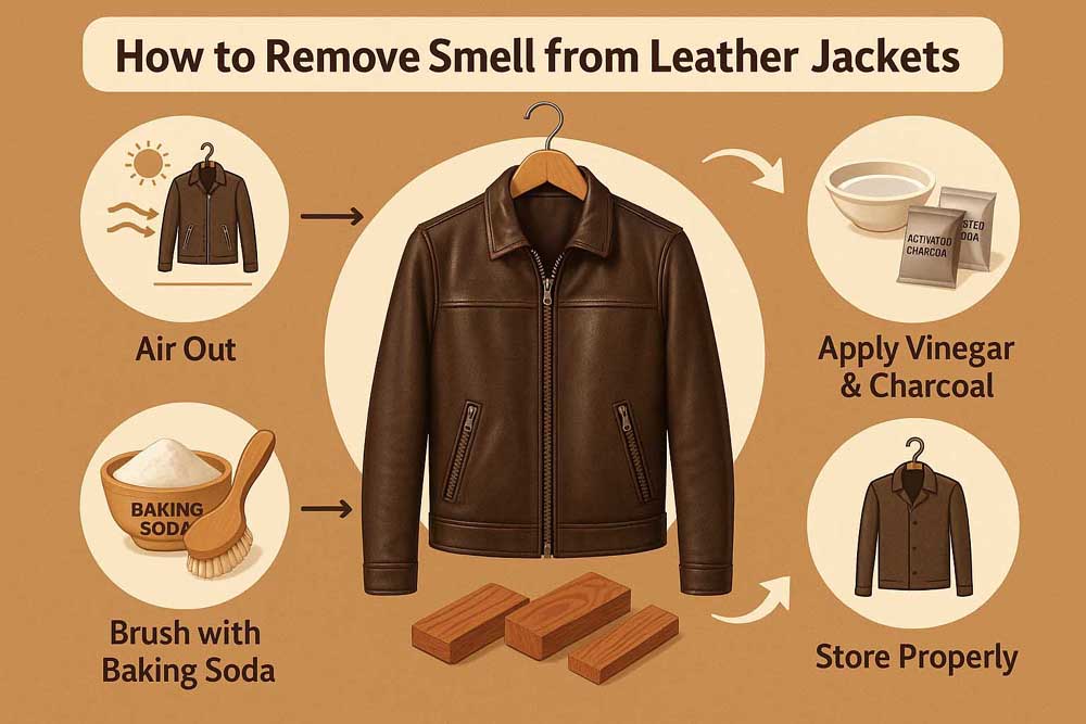 How to Get Smell Out of Leather Jacket | Jackets Kingdom Guide