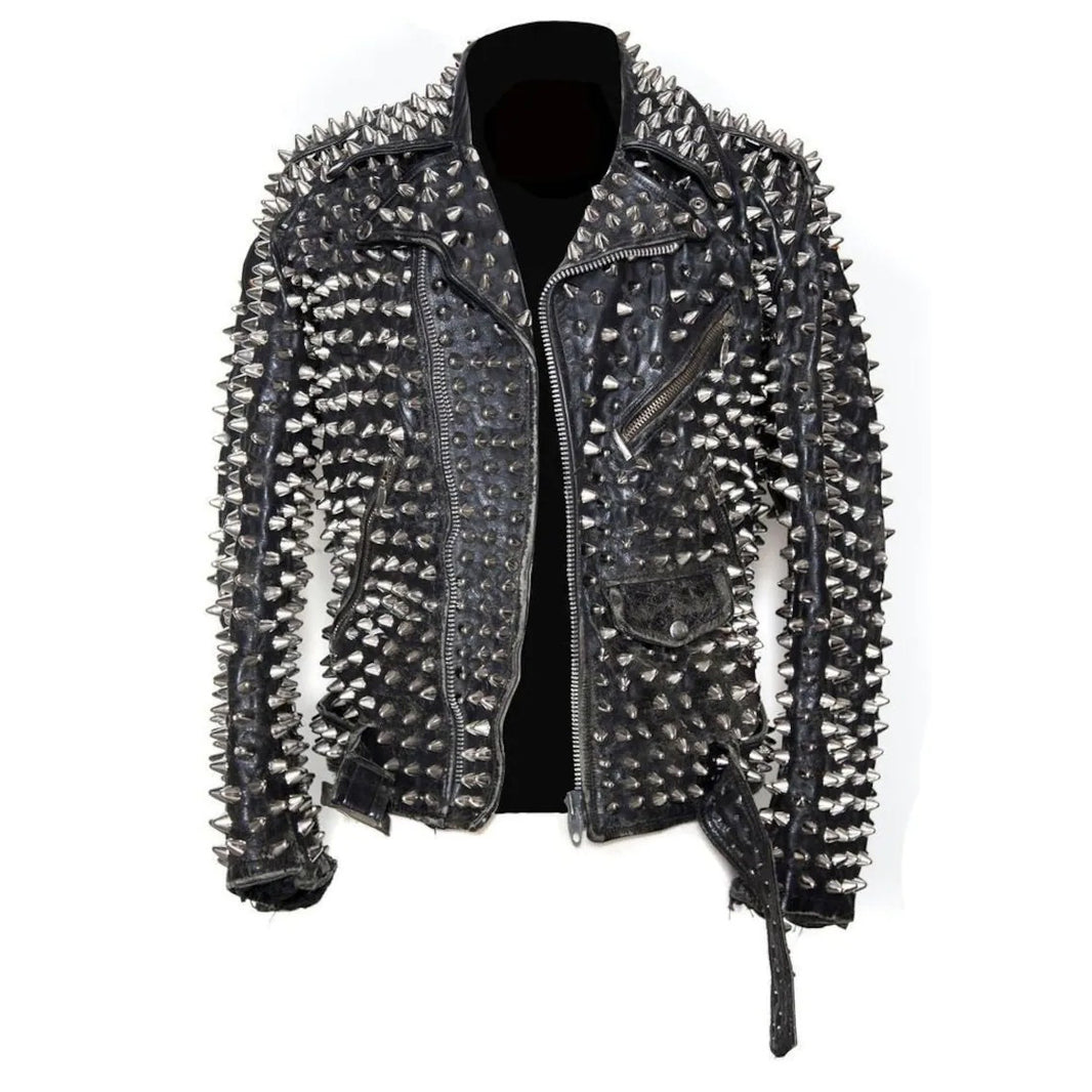Punk Leather Jacket for Men in USA - Punk Rock Leather Jacket