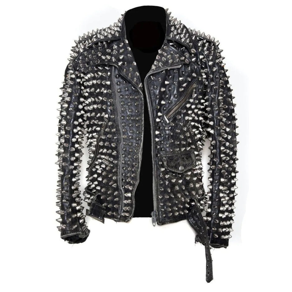Punk Leather Jacket for Men in USA - Punk Rock Leather Jacket