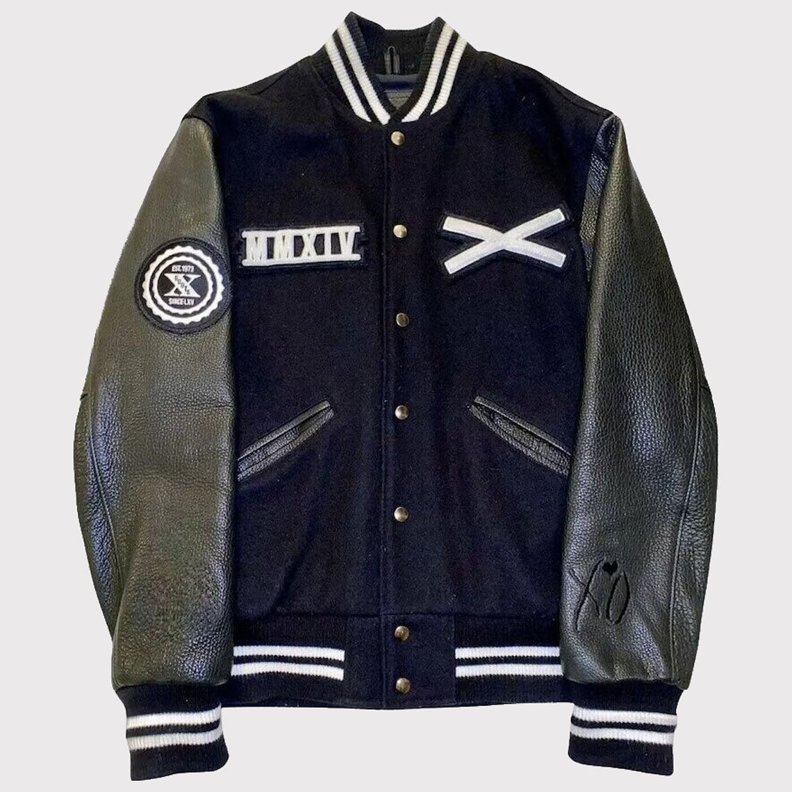 Shop The Weeknd XO Tour Varsity Jacket - Black Varsity Jacket